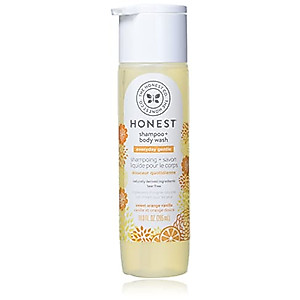 The Honest Company Perfectly Gentle Sweet Shampoo and Body Wash with Naturally Derived Botanicals, Orange Vanilla, Chamomile, 10 Fl Oz