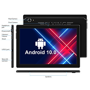 FLYINGTECH Tablet 10 inch, Android 10.0 5G WiFi Tablets, Octa-Core Processor 13MP Camera 3GB RAM, 32GB Storage, 128GB Expand, 1280x800 HD IPS Screen, Bluetooth Gaming Tablet(Black)