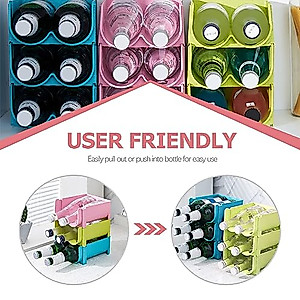 Luxshiny 3Pcs can Rack Free-Standing Bottle Holder Refrigerator can Organizer Fridge Beer Rack Refrigerator Drink Organizer Wine Racks in cabinets Office Drinks Plastic Display Stand