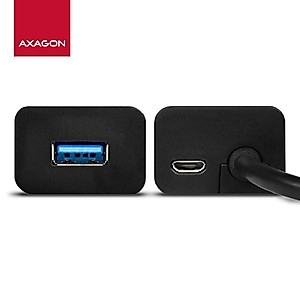 AXAGON HUE-S2B USB-A-Hub, 4X USB 3.0, 1x Micro-USB für Stromversorgung - 300 mm Kabel