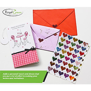 Royal Green Foil Heart Stickers in Gold Heart Shape Labels for Art and Crafts Permanent Adhesive - 400 Pack