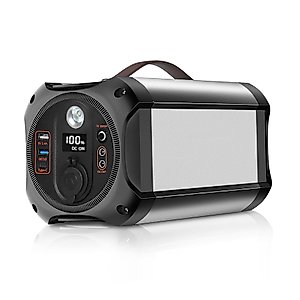 Portable Power Station 300W, 75000mAh Solar Generator (Solar Panel Not Included) with 110V Pure Sine Wave AC Outlet,USB-C PD QC 3.0 DC Output, Lithium Battery for Outdoors Camping Blackout