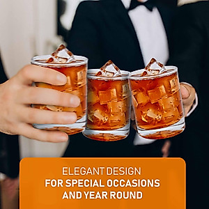 Stock Your Home Set of 12 Rocks Glasses - 11 oz Clear Old Fashioned Lowball Glasses - Perfect for Bourbon - Elegant 11 Ounce Rocks Glass Set with Heavy Base - Clear Whiskey Glasses Bulk Set of 12