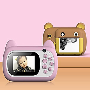 SOLUSTRE Toy Camera 1pc Children's Camera Video White Photo Lens Million Toypink Mini Printable Dual Camra