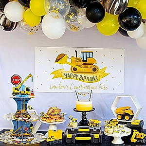 Cupcake Stand for Construction Birthday Party Supplies with 12pcs Cupcake Toppers, Construction Cupcake Holder for Birthday Decorations, 3 Tier Cupcake Stand for Boys Birthday Cake Decorations