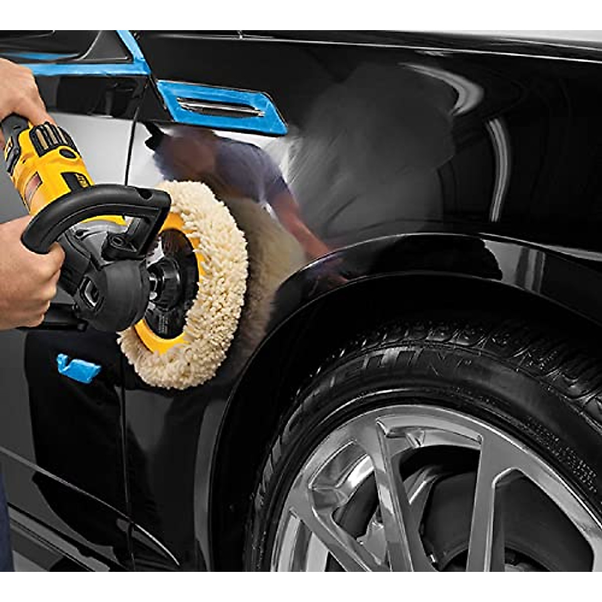 Woolous 7 inch Wool Buffing Pad- Pure Wool polishing Pad Bonnet with Hook and Loop for Car Motorcycle - Furniture Buffer Polisher Sanding