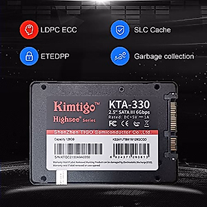 kimtigo 2.5" Internal SSD 1TB, 3D NAND Solid State Drive, SATA III 6Gb/s 2.5 inch 7mm (0.28”), Read up to 550MB/s