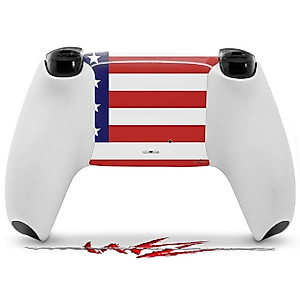 WraptorSkinz Skin Wrap compatible with Sony PS5 DualSense Controller USA American Flag 01 (CONTROLLER NOT INCLUDED)