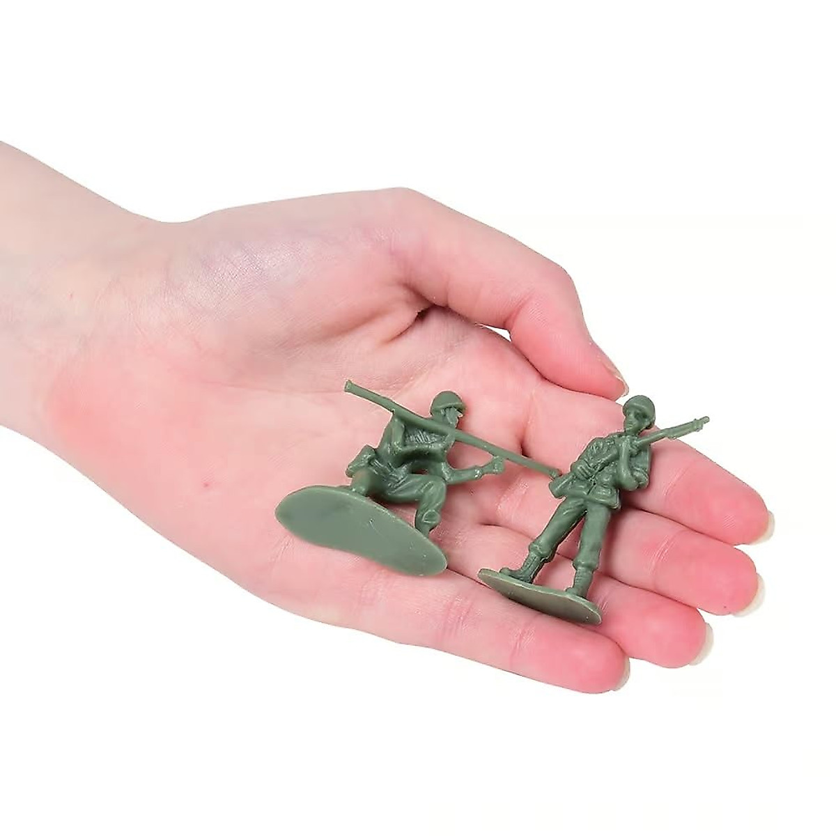 Zugar Land Classic US Army Men (36 Pieces) 2". Plastic. Green Toy Soldiers. Free Standing Designs. Great Party Favor Goodie Bag Filler. (1 Pack of 36 Army Men)