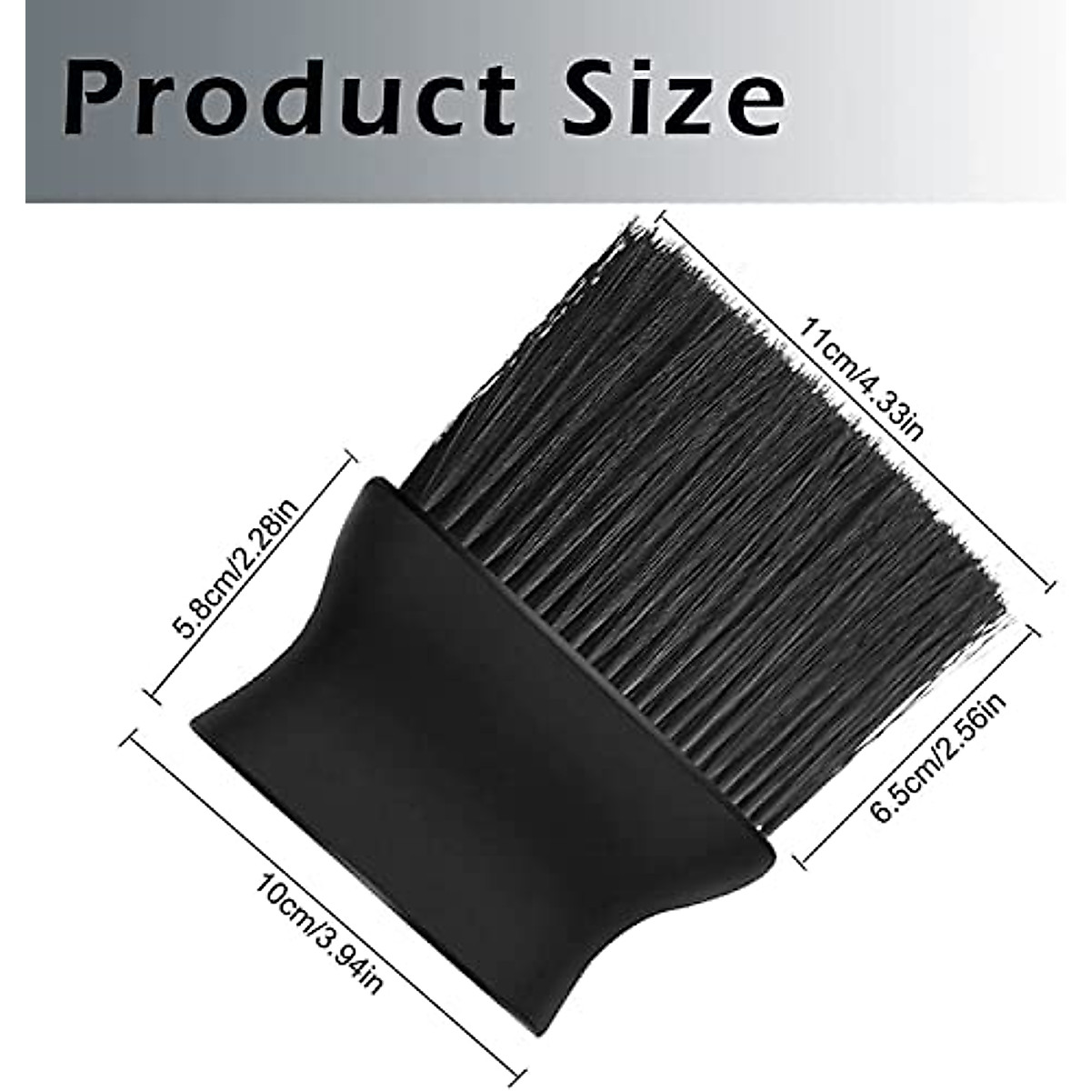 Grafken Car Long Hair Wide Handle Brushes Auto Interior Detail Cleaning Dust Removal Brush for Car Interior, Air Vents, Dashboard, Emblems, Scratch Free, black