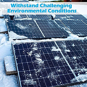 SUNGOLDPOWER Solar Panel 200W 24V Monocrystalline Solar Panel 200 Watt Solar Module Grade A Solar Cell, Black, SG200WM24