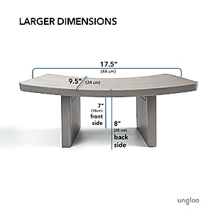 Ungloo Meditation Bench|Wide Tall Sturdy Stable Cross Legged & Kneeling Stool|Easy on Hips & Knees Meditation and Prayer Bench| Lightweight Sustainable Bamboo Meditation Stool