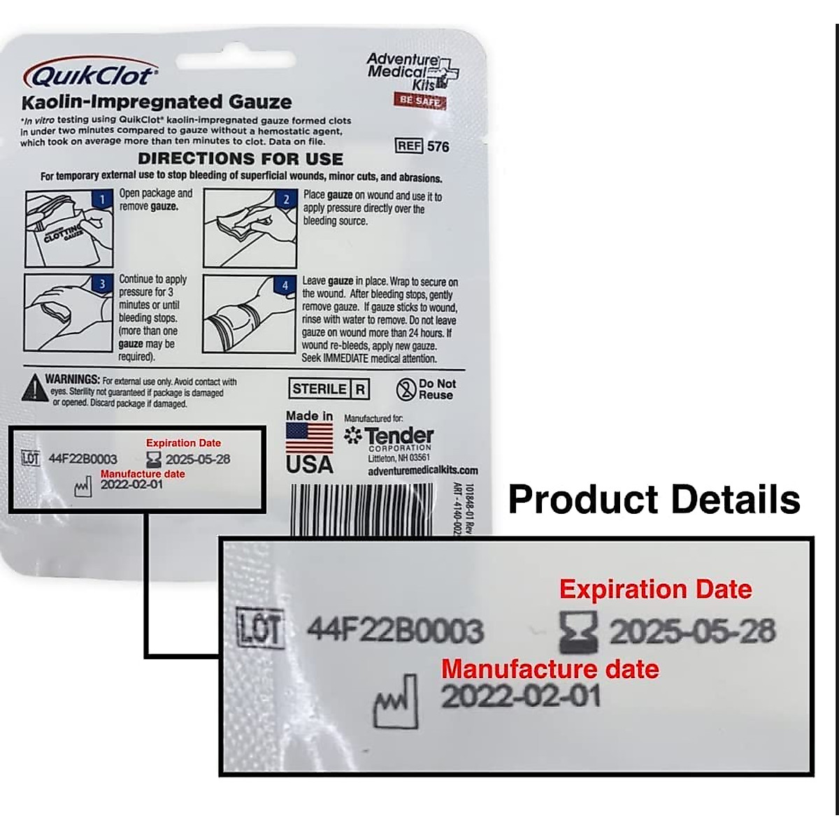 QuikClot Advanced Clotting Gauze - 3 x 48 in