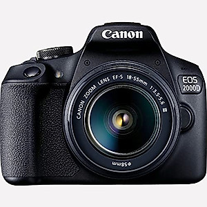 Canon EOS 2000D with EFS 1855mm III Lens with Starter Accessory Bundle Includes SanDisk Ultra 64GB SDXC, Dig CN2000D1855IIIGFB3 CN2000D1855IIIGFB3 (Renewed)