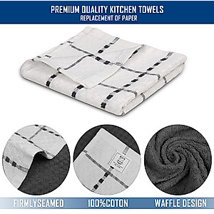 ZOYER 12 Pack Kitchen Towels & Dishcloths Sets -100% Cotton Dish Towels for Kitchen -15x25 inches Dish Cloths for Kitchen-Hand Towels for Kitchen-Highly Absorbent Dish Towels for Drying Dishes
