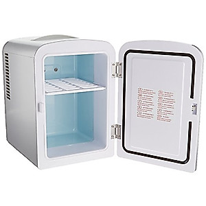 Uber Appliance Mini Fridge for Beauty, Skin Care, Makeup, Cosmetics Storage-6 can Capacity Portable Refrigerator Cooler and Warmer-Thermoelectric Technology-for Bedroom, Office, Dorm or car