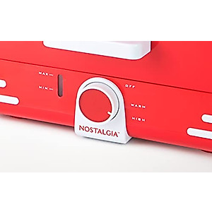 Nostalgia Extra Large Diner-Style Coca-Cola Hot Dog Steamer and Bun Warmer, 24 Hot Dog and 12 Bun Capacity, Steam Bratwursts, Sausages, Vegetables, Fish, Dumplings, Red