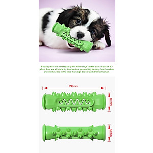 Dog Chew Toy Set for Aggressive Chewers (3 Pack) - Tooth Brushing Teething Toy - Tennis Ball - Dog Rope - Dental Care Textured Toothbrush - Interactive Chew Toy