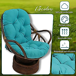 Swivel Rocker Chair Cushion 120x60cm, Washable & UV-Resistant Rocking Replacement Chair Pads, Cushion Mat for Recliner Rocking Rattan Chair Garden Seat Cushion Sofa Tatami Mat, No Chair
