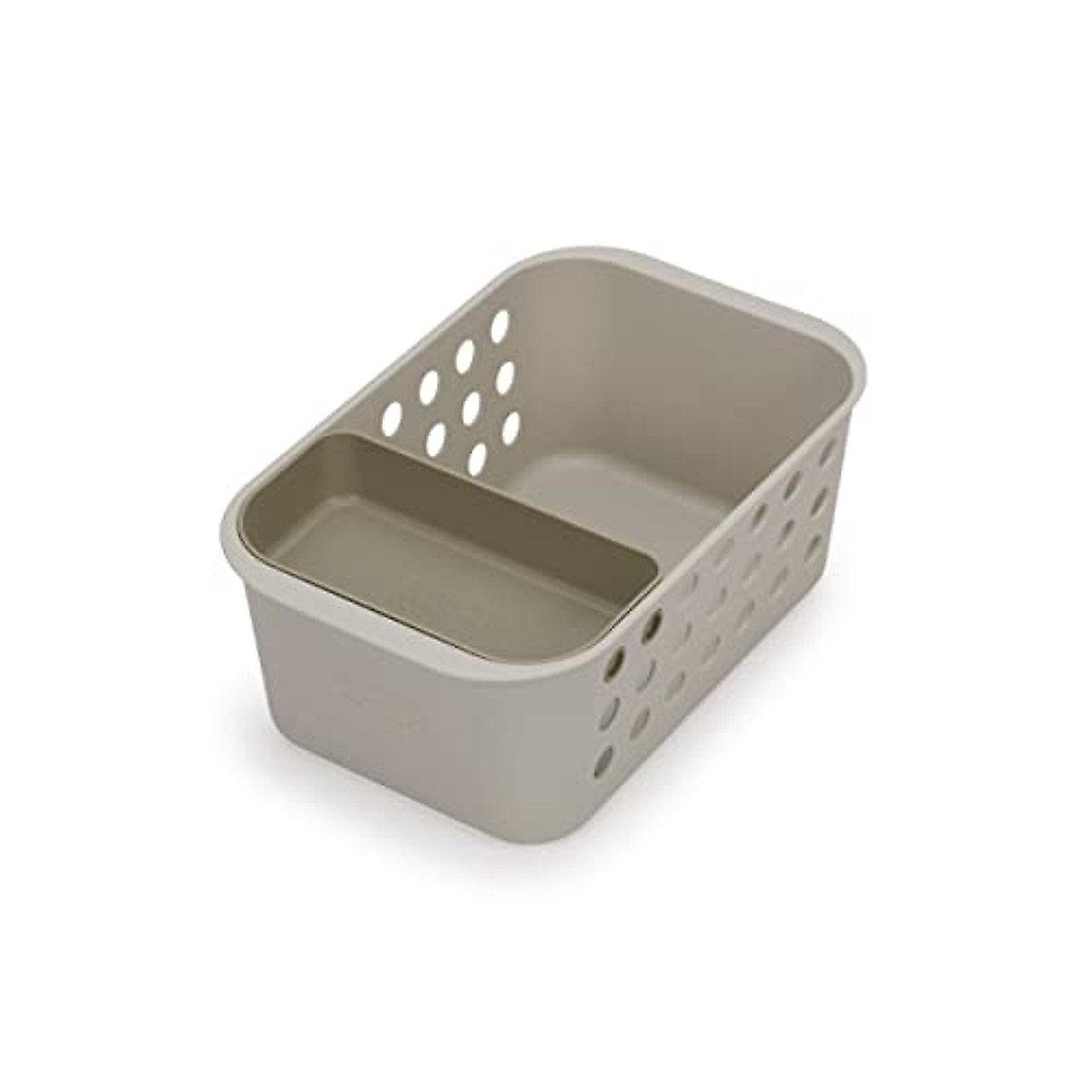 Joseph Joseph EasyStore - Bathroom essentials Storage Basket Organiser with Moveable tray, Ecru, Small