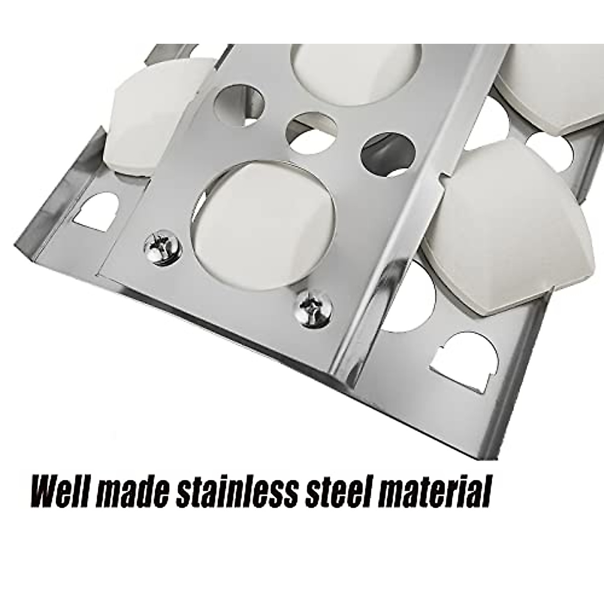 Cookingstar New Upgrade Stainless Steel Heat Plate, Heat Shield, Heat Tent, Burner Cover, Vaporizor Bar, and Flavorizer Bar Replacement for Select Turbo Gas Grill Models (Pack of 4)