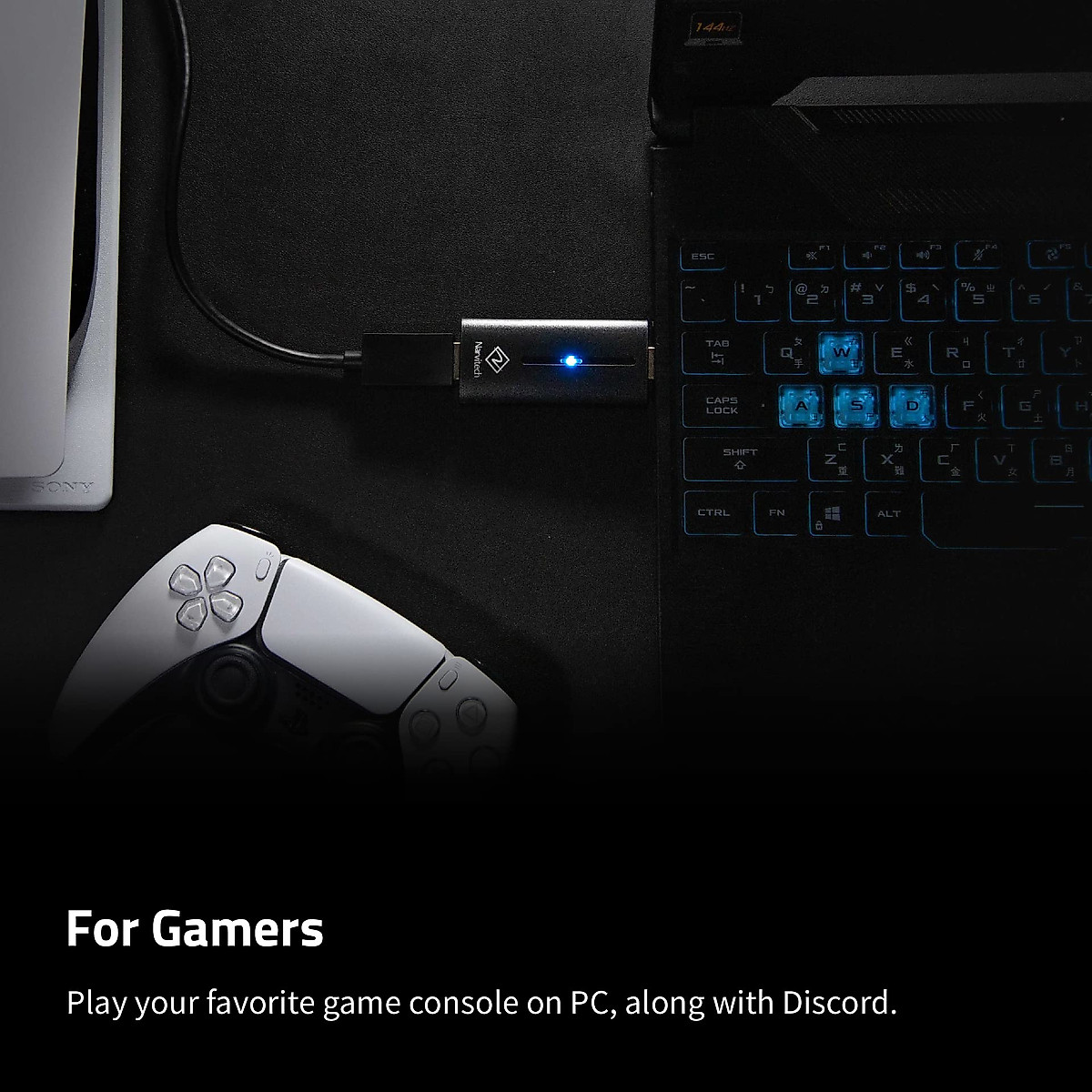 Narvitech NS120, External Capture Card. 120 FPS Capture, Stream and Record in 4K30 or 1080P120 with Ultra-Low Latency on PS5, PS4, Xbox Series X/S, Switch, in OBS and More, on PC and Mac.