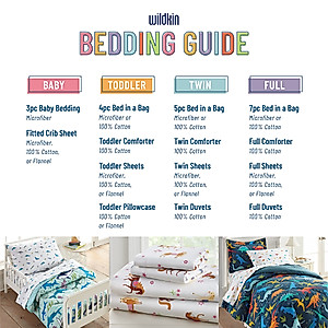 Wildkin Kids 100% Cotton Flannel Full Sheet Set for Boys & Girls, Bedding Set Includes Top Sheet, Fitted Sheet & Pillow Case, Bed Sheets for Cozy Cuddles (Trains, Planes & Trucks)