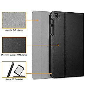 FINTIE Keyboard Case for Samsung Galaxy Tab A 8.4 2020 Model SM-T307, Slim Shell Lightweight Stand Cover with Detachable Wireless Bluetooth Keyboard, Black