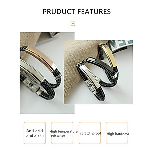 ZKXXJ WWJD HWLF Bracelets for Men Women,Adjustable Leather Bracelet What Would Jesus Do?He Would Love First,Inspirational Reminder Religious Jewelry Gift for Him Her,Step Edge