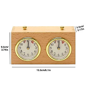 Professional Chess Timer, Professional Competition Mechanical Analog Chess Clock, I-GO Count Up Count Down Timer, No Battery Needed