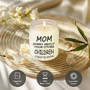 Gift for Mom from Daughter Birthday Gift for Mom from Son -7ozSoy Wax Lavender Long Burn Time Scented Candle- Unique Bday Christmas Mother Day Presents for Mother Who Wants Nothing