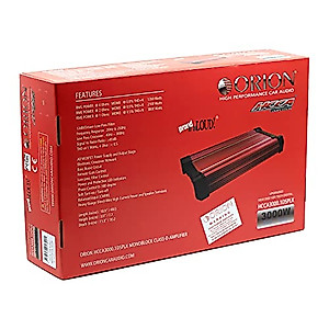 Orion HCCA3000.1DSPLX Monoblock Class D Competition Amplifier with Remote Subwoofer Level Control, 3,000W RMS