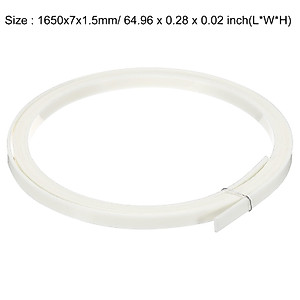 MECCANIXITY Plastic Binding Purfling Strip 1650x7x1.5mm Guitar Binding Edge Trim for Acoustic Classical Guitar White 2 Pack