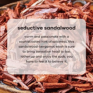 basd Natural Body Wash, Seductive Sandalwood | Organic & Moisturizing Ingredients, Vegan, Hypoallergenic, 8 Ounce Tube