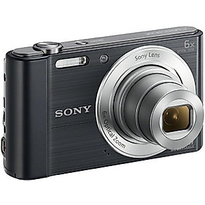 Sony Cyber-Shot DSC-W810 Digital Camera (Black) (DSC-W810/B) + 2 x NP-BN1 Battery + 2 x 64GB Card + Corel Photo Software + Case + Charger + Card Reader + Flex Tripod + Cleaning Kit + More (Renewed)