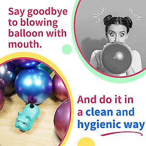 LIKEE Electric Balloon Pump Portable Balloon Inflator Air Blower with Balloon Arch &Garland Tools for Party Decoration (Green)