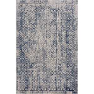 Bloom Rugs Troya Gray/Blue 8x10 Rug - Modern Abstract Area Rug for Living Room, Bedroom, Dining Room, and Kitchen - Exact size: 7'5" x 10'