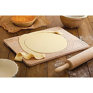 KitchenCraft Home Made Pastry Board with Measurements, Beechwood, 45 x 35 cm