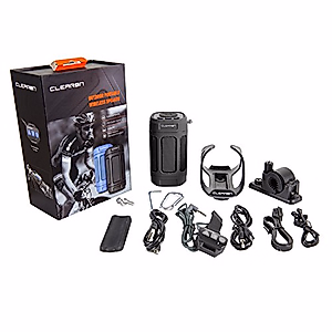 Clearon Portable Bluetooth 5.0 Speaker Wireless Waterproof Speaker with Bike Mount & Remote – Premium Sound Quality & Loud 8W Mini Speaker – 15 Hours of Playtime & 100 ft Range (Black)