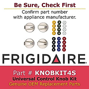 Frigidaire Genuine KNOBKIT4S Control Knob Kit, 1.75"L x 1"W