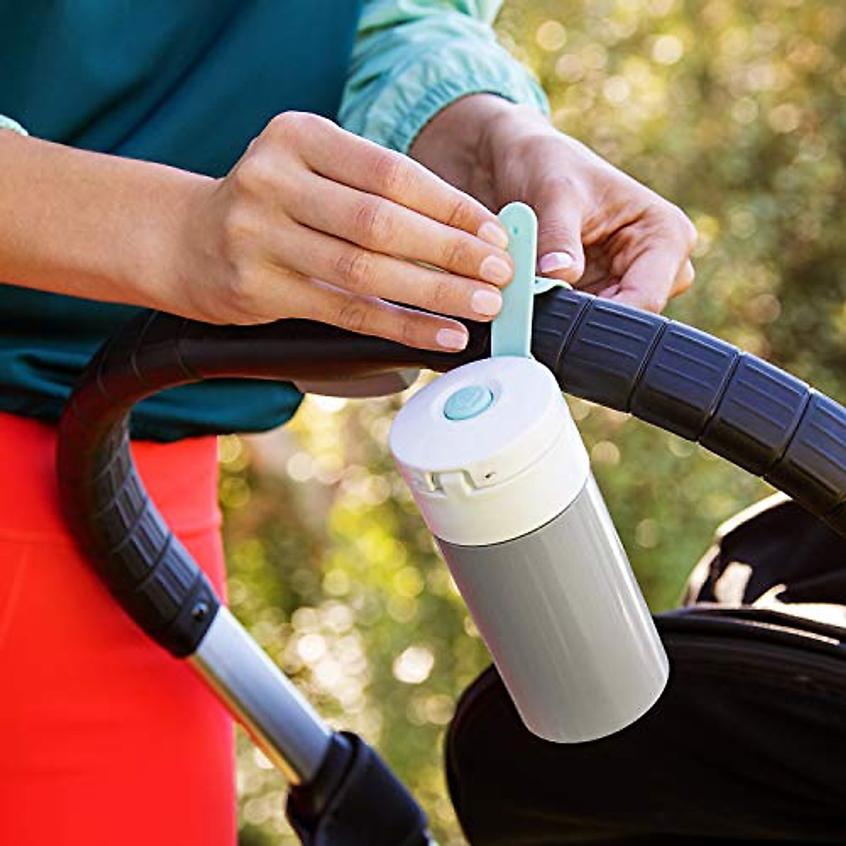 Brica Clean-to-Go Wipes Container Starter Pack, Includes 60 Unscented Hand & Face Baby Wipes, 99% Water Wipes with Chamomile & Aloe