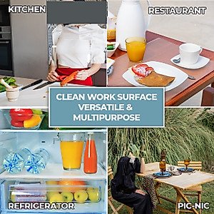 Clearly Elegant Disposable Plastic Liners for Kitchen Counter, Picnic Tables, Shelf Refrigerator Liners, Arts & Crafts Table ProtectorEasy CleanupNo Mess Meal PrepProtect from Spills100 ft. CE-8921