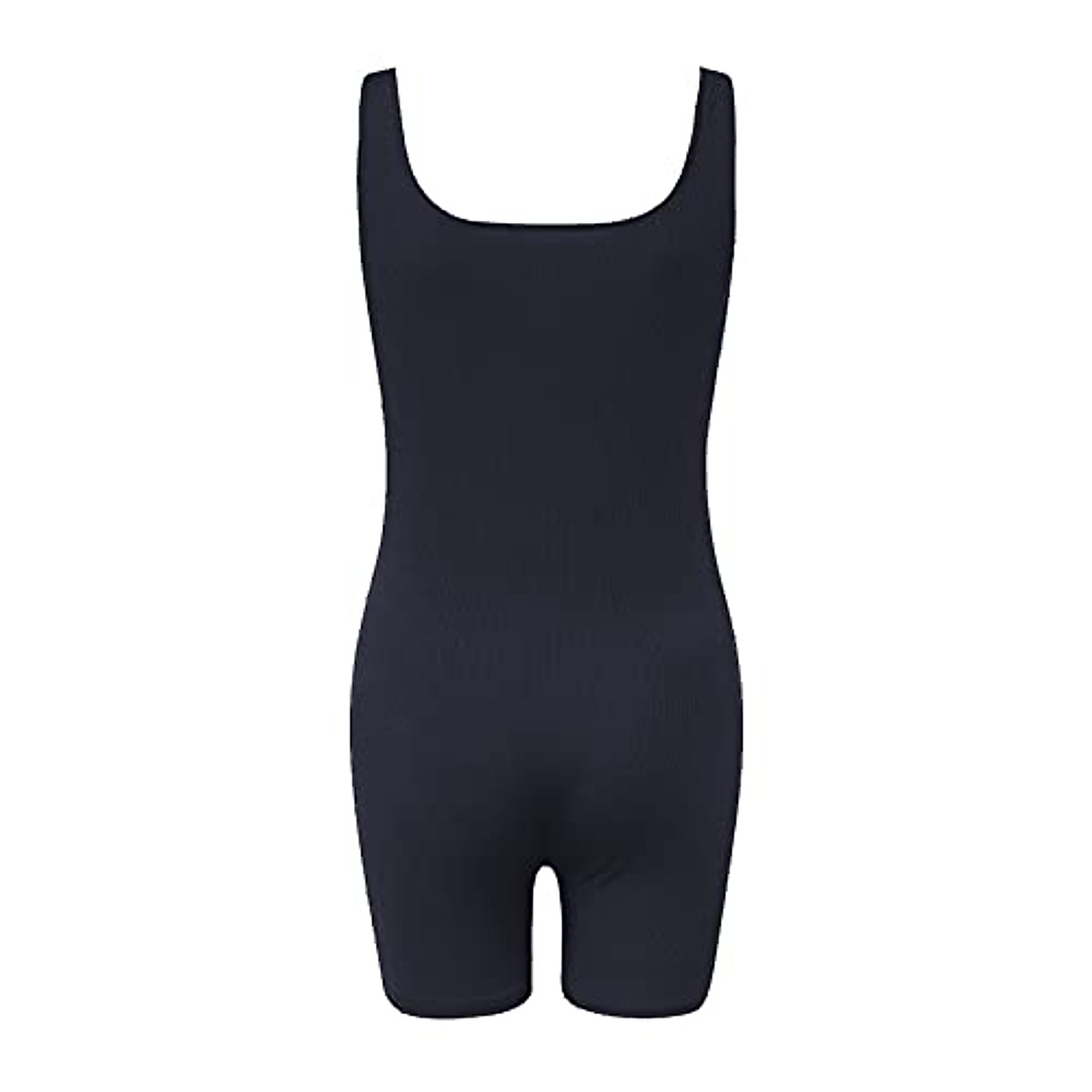 anuyalue Womens Yoga Romper Bodysuit for Women Tummy Control Ribbed Jumpsuit Sleeveless Seamless One Piece Bodycon Shapewear Workout Sets Women, A01-navy, 3X-Large