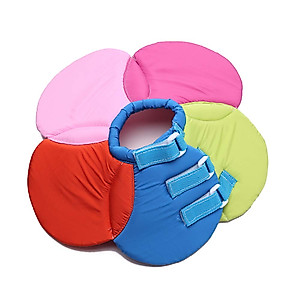 Dog Collar, Pet Cone E-Collar Flower Soft Elizabethan Waterproof Grooming Recovery Protecive Adjustable Collar for Puppy Small Medium Dogs (M Neck:11-13in, Rainbow)