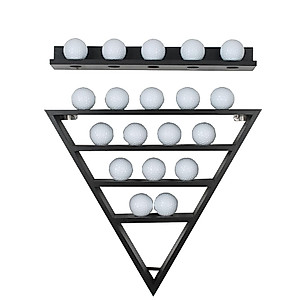 Golf Ball Display Case,Hole in One Golf Ball Display Case,for Display and Collection Golf Ball Display Case Wall Mount，Black(Wood)