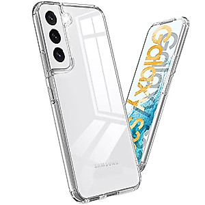 EJGNA for Samsung Galaxy S22 Phone Case, [20X Anti-Yellowing] [Military-Grade Drop Protection] for Galaxy S22 Case 5G 6.1", Hard PC Back+Flexible TPU Frame, Diamond Clear