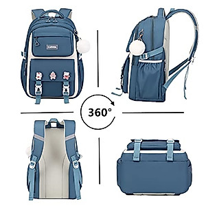 QHRIDS Girls Backpack Aesthetic Laptop Backpacks Kawaii Large Bookbag Anime Casual Travel Daypack