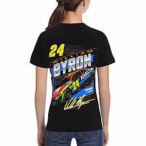William Byron 24 Shirt for Teen Girl & Boy Printing Short Sleeve Tee Athletic Classic Shirt Crewneck T-Shirt