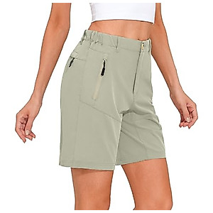 Little Donkey Andy Women's Stretch Quick Dry Cargo Shorts for Hiking, Camping, Travel Khaki Size XXL