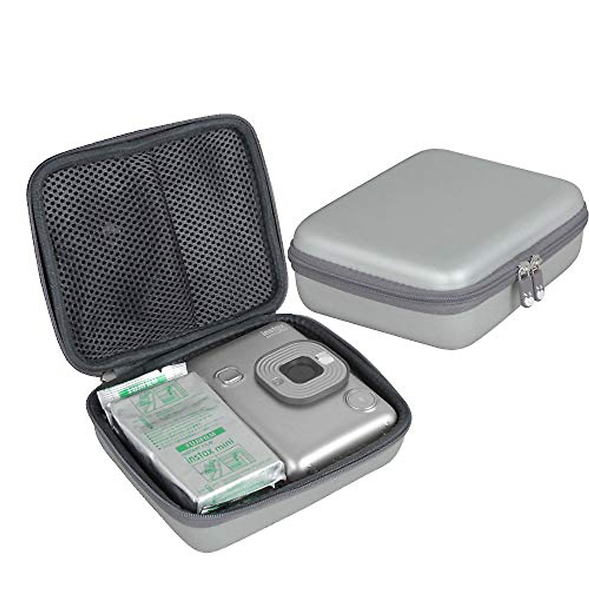 Hermitshell Hard EVA Travel Case for Fujifilm Instax Mini Liplay Hybrid Instant Camera (for Camera+Film, Grey)